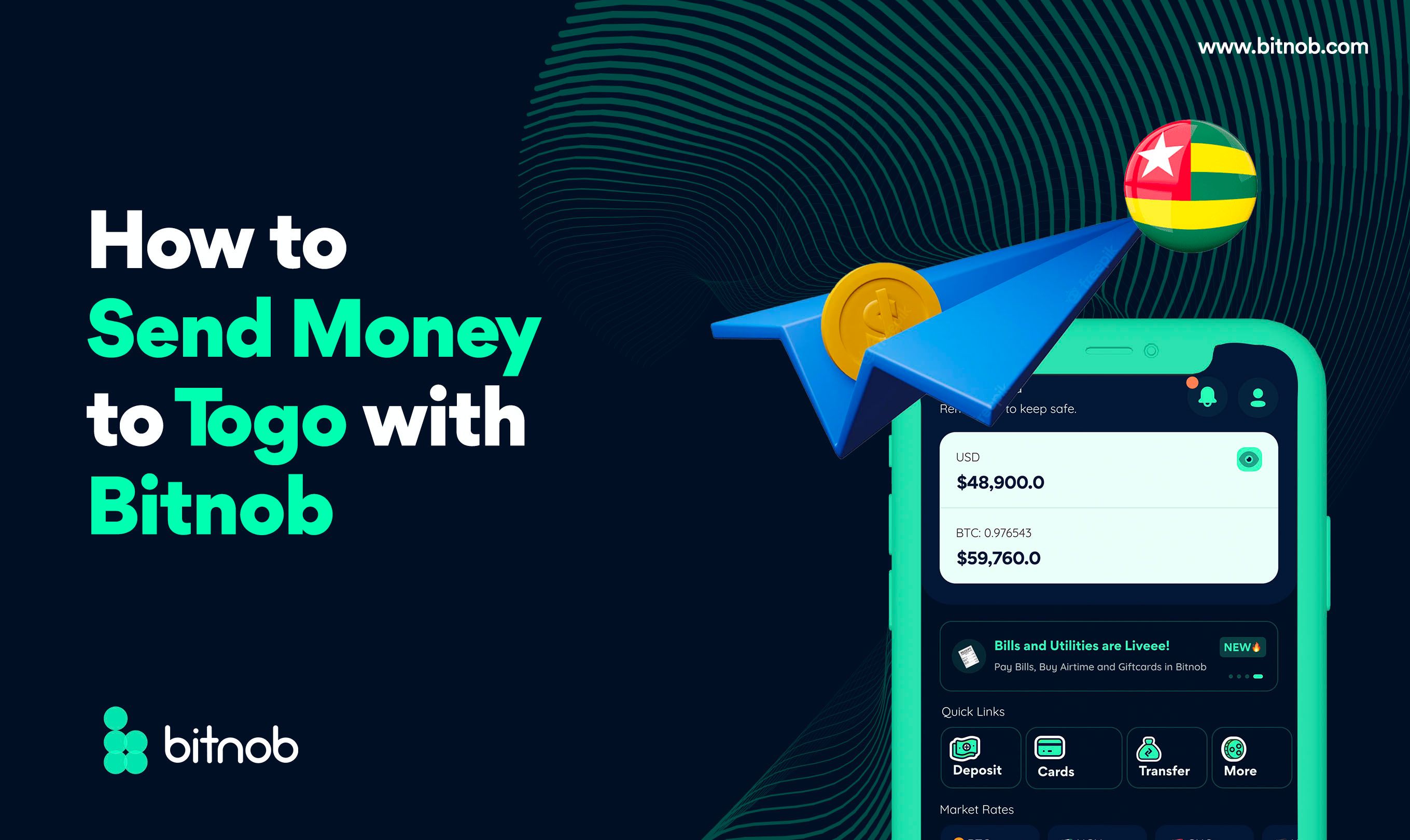 How to Send Money to Togo with Bitnob