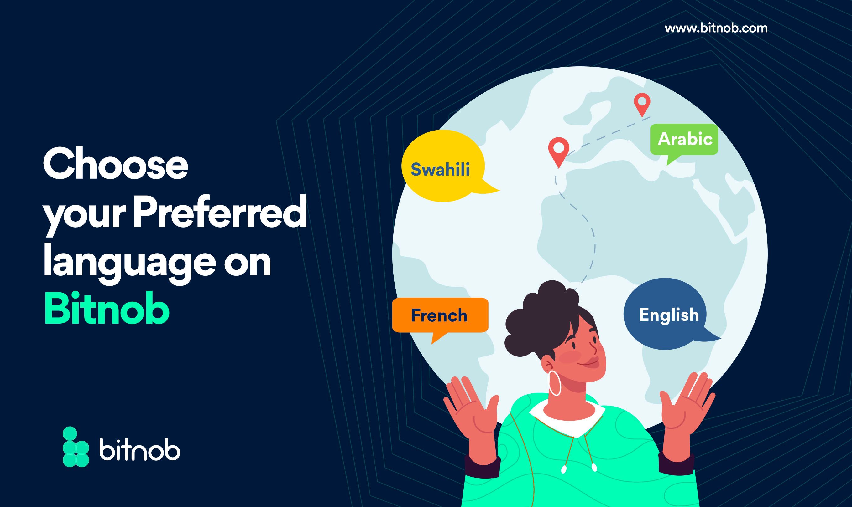 Choose Your Preferred Language on Bitnob